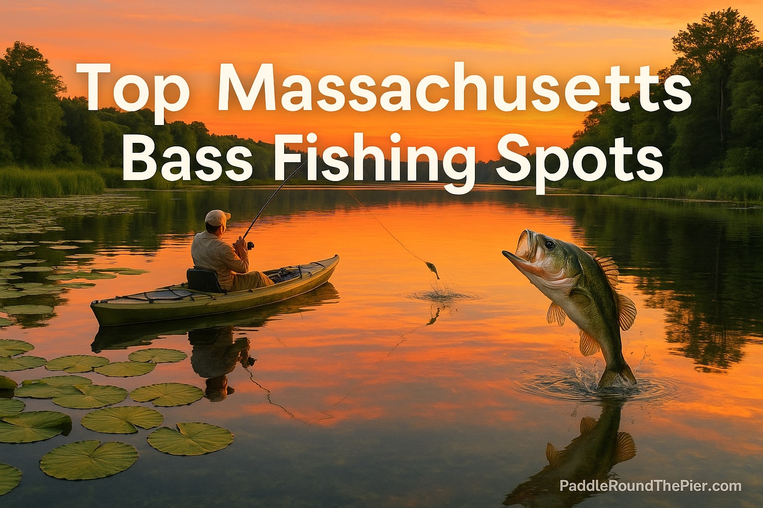 Top Bass Fishing Spots Around Massachusetts Trophy Lakes & Maps