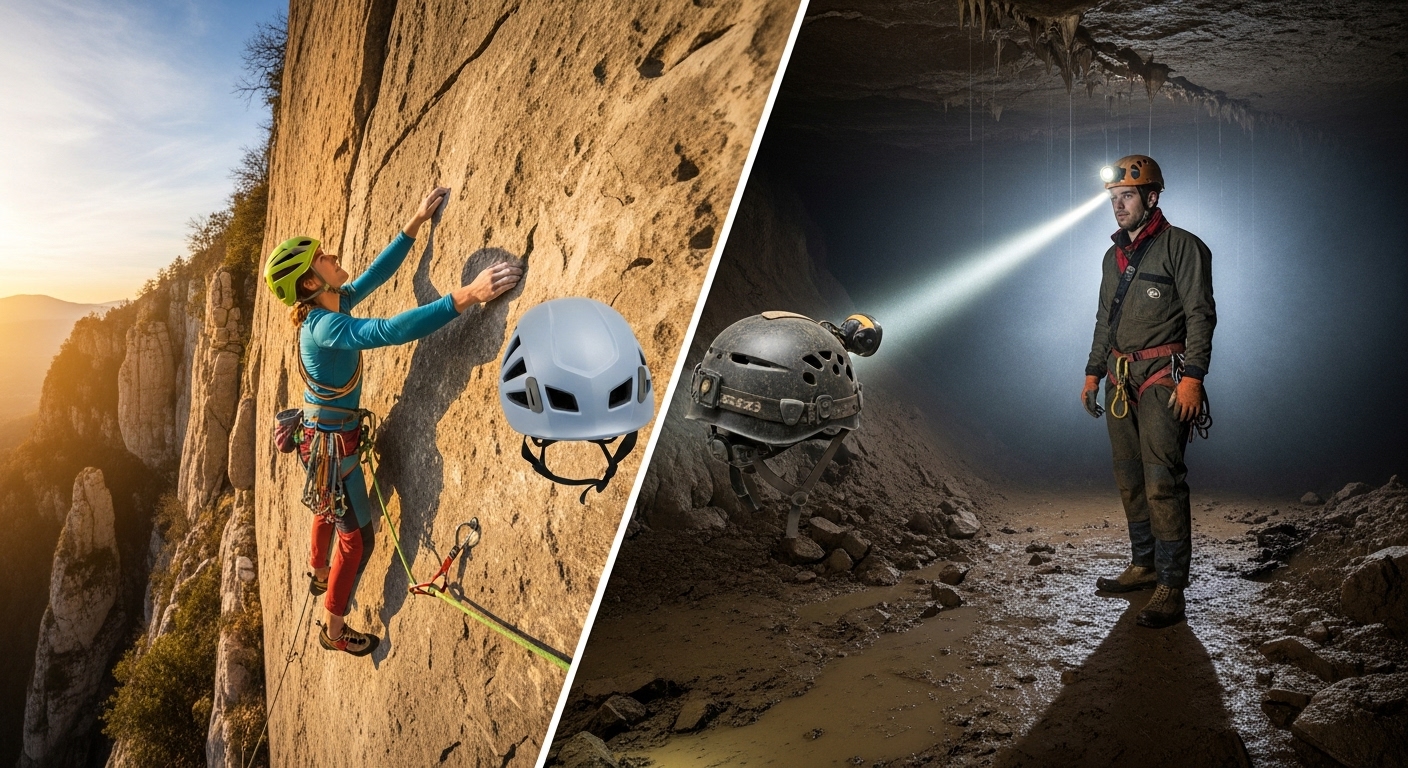 Caving Helmet vs Climbing Helmet: Complete Guide 2026